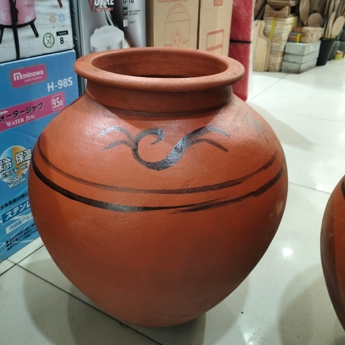 Jual GENTONG TANAH LIAT BESAR / GENTONG / GENTONG AIR 15 LITER | Shopee ...