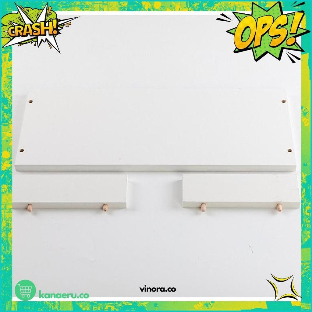 Jual (Mvn) [Miloli] White Wood Rack Study Table Rak Putih Aesthetic ...