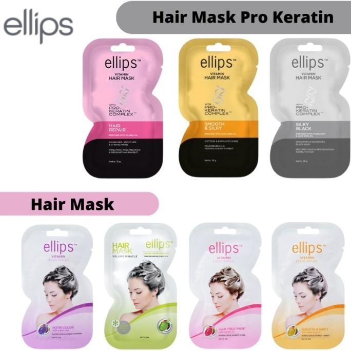 Jual Ellips Hair Treatment Mask Vitamin Moroccan Pro-Keratin 18gr ...