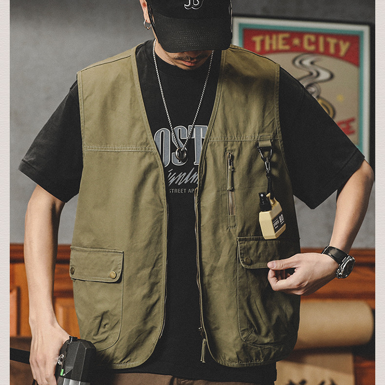 Jual Ancient Frock Vest Thin Multi-Pocket Mountain Outdoor Waistcoat ...