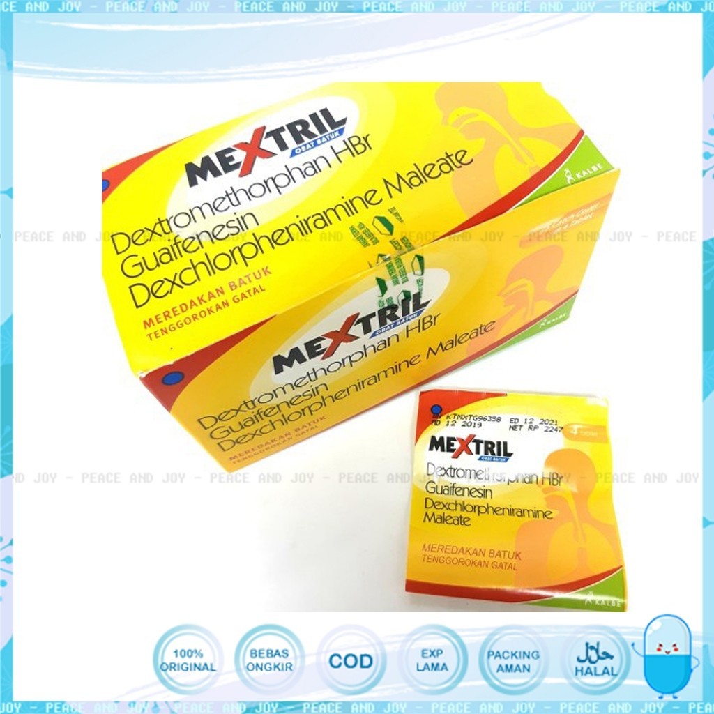Jual MEXTRIL OBAT BATUK DUS ISI 25 STRIP X 4 TABLET MEREDAKAN BATUK ...