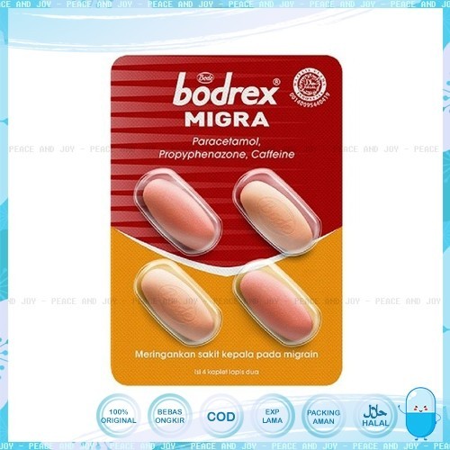 Jual BODREX MIGRA TABLET STRIP ISI 4 TABLET MENGATASI SAKIT KEPALA ...