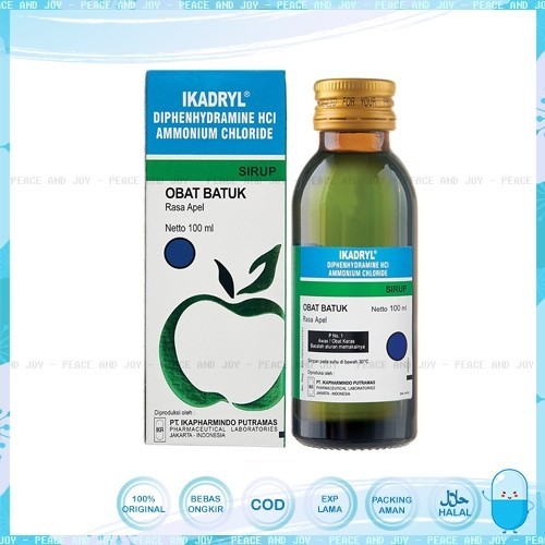 Jual IKADRYL OBAT BATUK PUTIH RASA APEL 100 ML DIJAMIN ORIGINAL ...