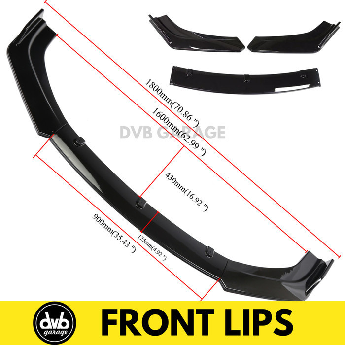 Jual New Front Lips Depan Splitter Universal - Add On Carbon Bemper ...