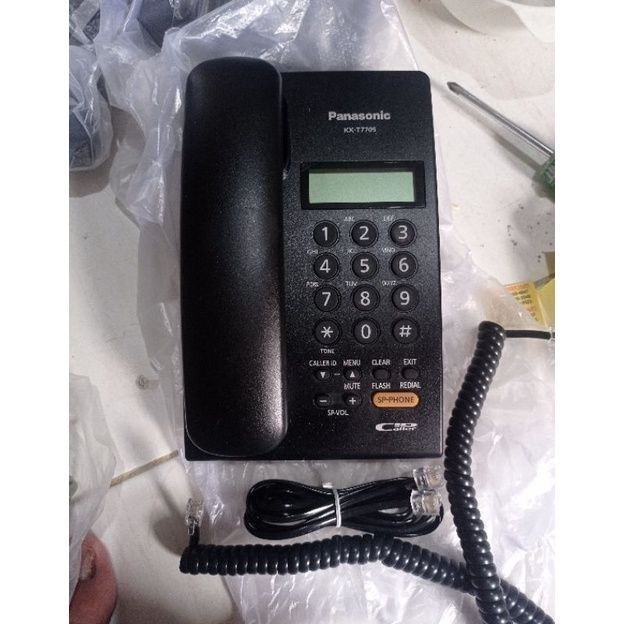 Jual PESAWAT TELPON PANASONIC KX-T7705 HITAM SECOND SPESIAL CALLER ID | Shopee Indonesia