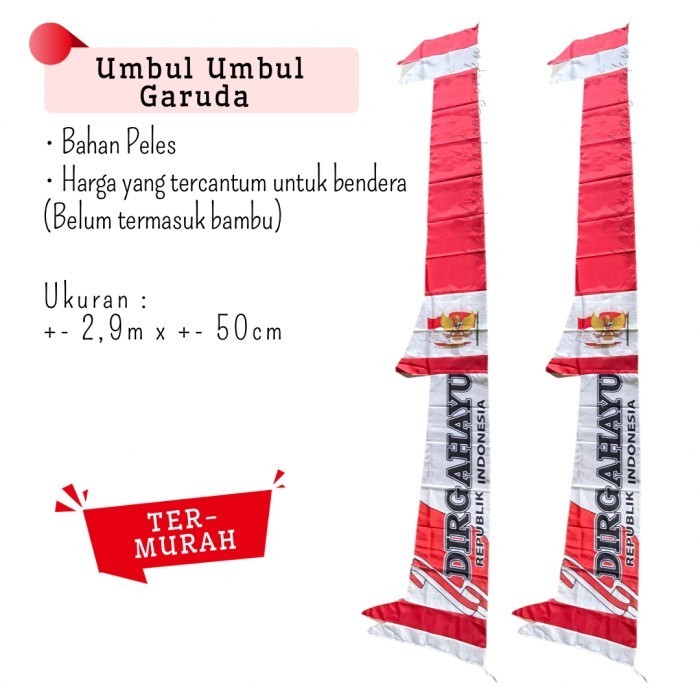 Jual JUAL Bendera Umbul-Umbul Merah Putih ( panjang 3 meter ) | Shopee Indonesia