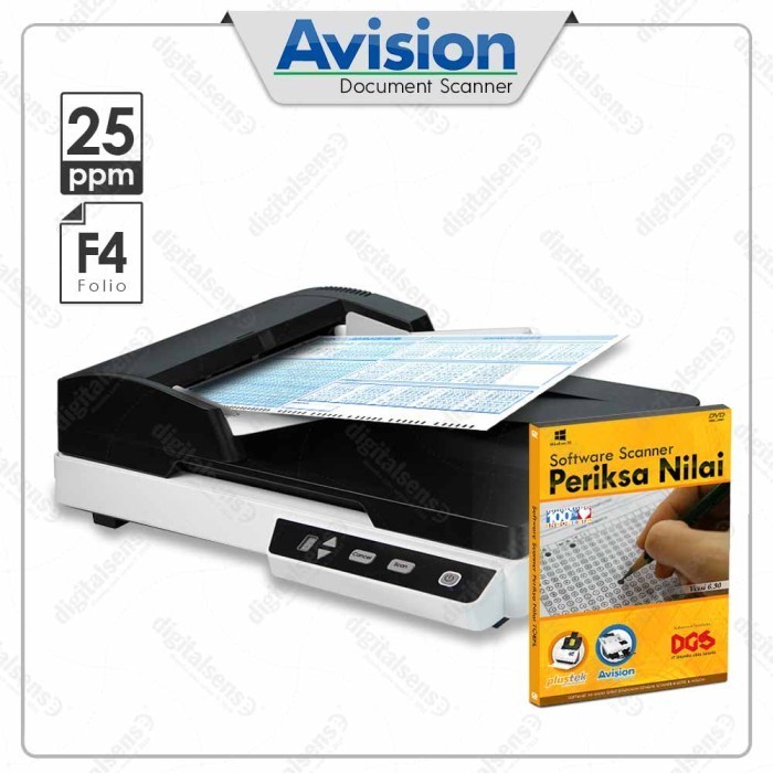 Jual Scanner Avision Periksa Nilai LJK AD120 - Flatbed+ADF - A4/F4 ...