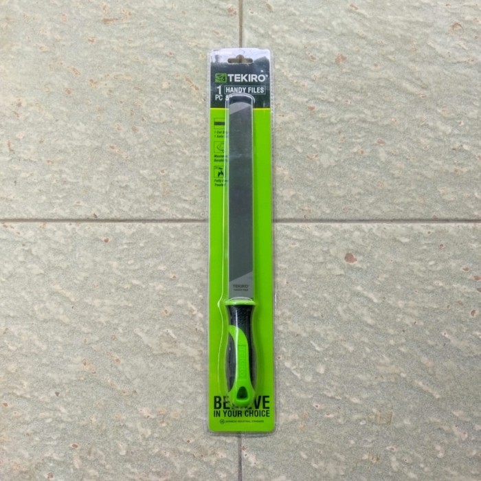 Jual Kikir plat 8 in halus kasar gagang karet TEKIRO Handy Files 8 in ...