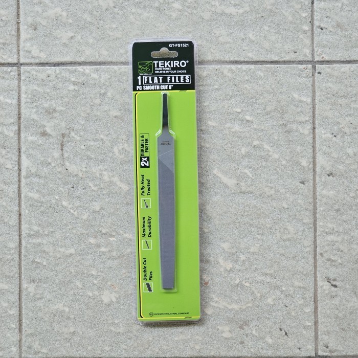 Jual TEKIRO Kikir plat halus 6" Besi Flat Files smooth cut 6 inch ...