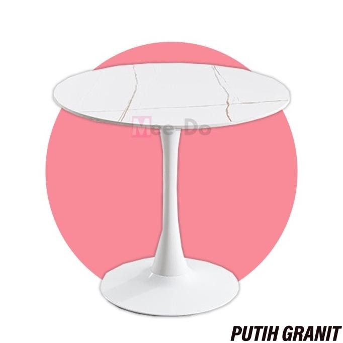Jual Meja Makan Bulat Granit Mee Do Minimalis Round Dining Table ...