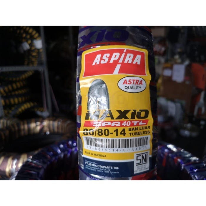 Jual Terbatas Ban Luar Aspira Maxio Spr 40 Uk 80 80 -14 Tubless Free ...