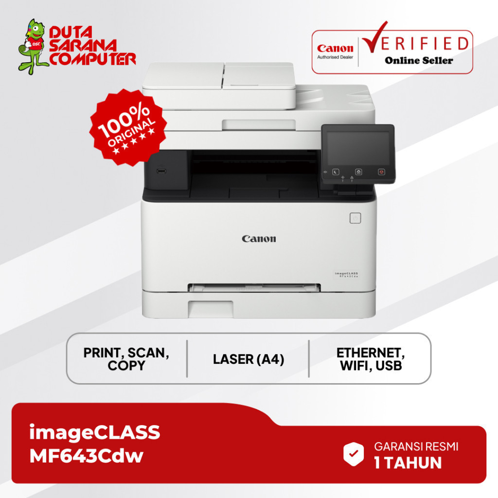 Jual PRINTER LASERJET CANON MF643CDW Multifunction original garansi ...