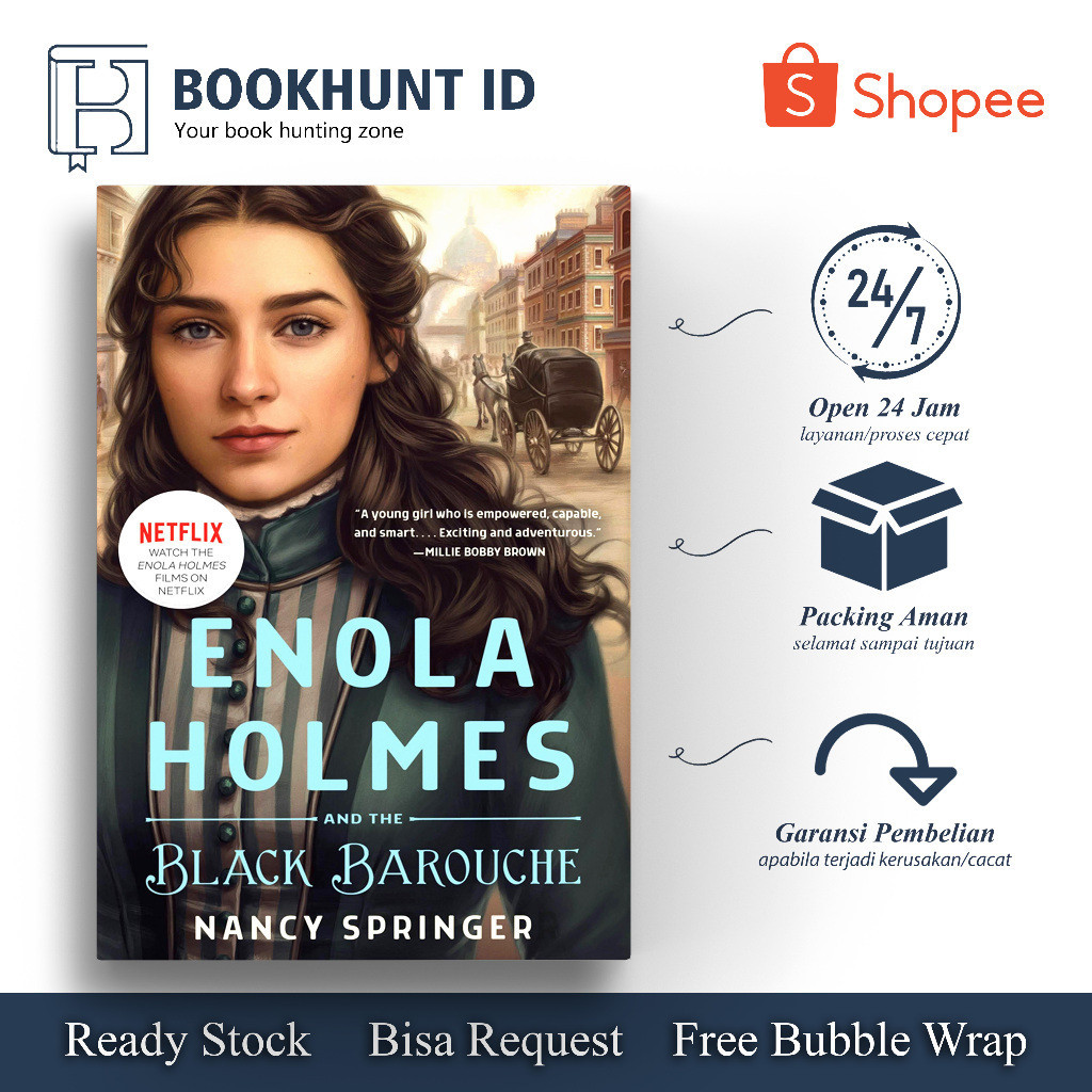 Jual Enola Holmes and the Black Barouche by Nancy Springer (English ...