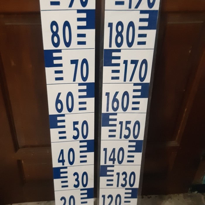 Jual Water Level Tinggi 2Meter Plat Ukur Tinggi Air Peilschaal Papan ...