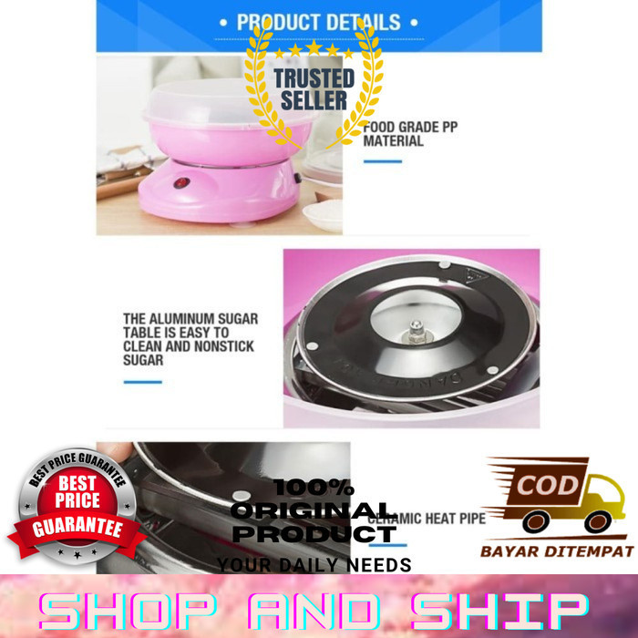 Jual Mesin Pembuat Gula-Gula Kapas Permen Cotton Candy Maker Alat Food ...