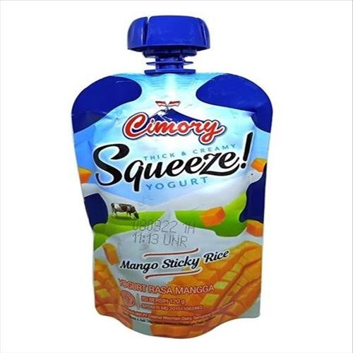 Jual S46089 YOGURT DRINK CIMORY SQUEEZE MANGO STICKY RICE 120GR POUCH ...