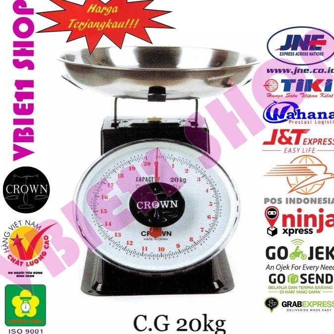 Jual Timbangan Jarum/Analog/Duduk/Mangkok/Laundry/Buah/Sayur Crown C.G 20kg | Shopee Indonesia