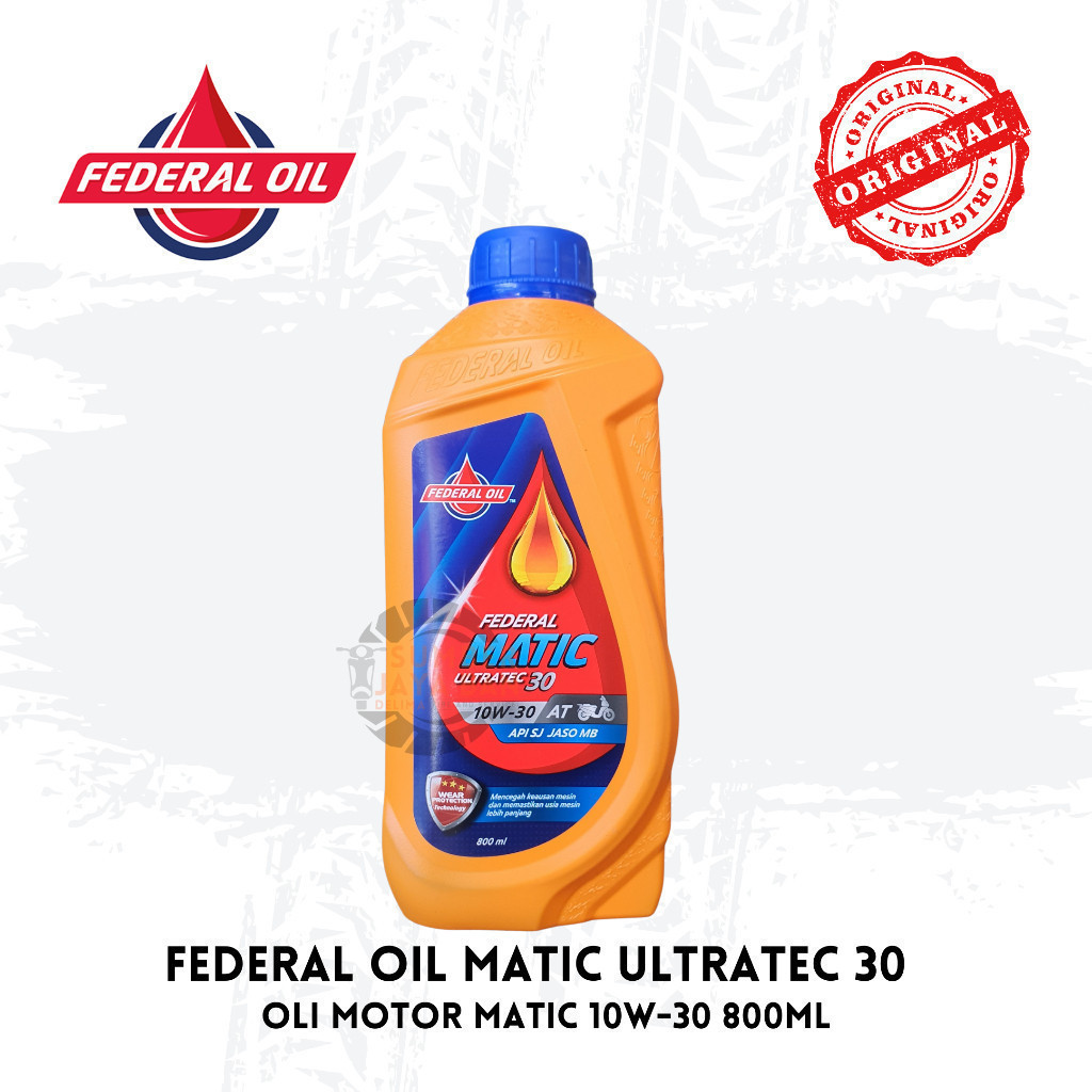 Jual FEDERAL OIL Matic Ultratec 30 10W-30 0.8L 800ml - Oli Motor Matic ...