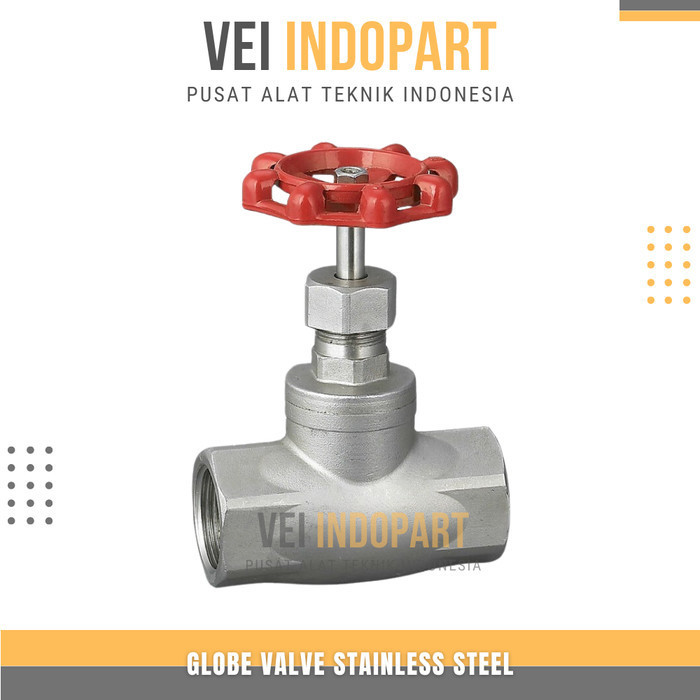 Jual 1" Stop Kran Air Keran Globe Valve Stainless Steel 1 inch | Shopee ...