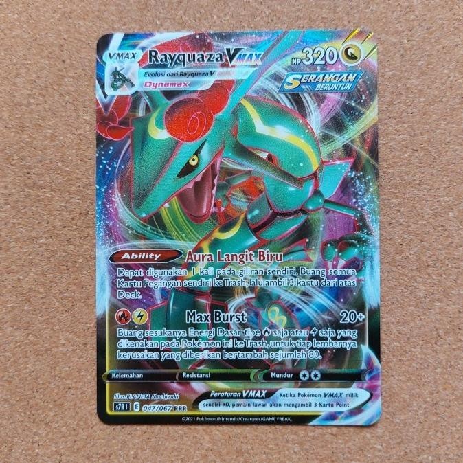 Jual [GWM] RAYQUAZA VMAX RRR 047/067 POKEMON INDONESIA ARUS LANGIT BIRU ...