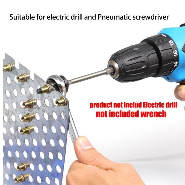 Jual Set Kumplit Adapter Hand Rivet Nut Gun Manual Riveter Tang Rivet ...