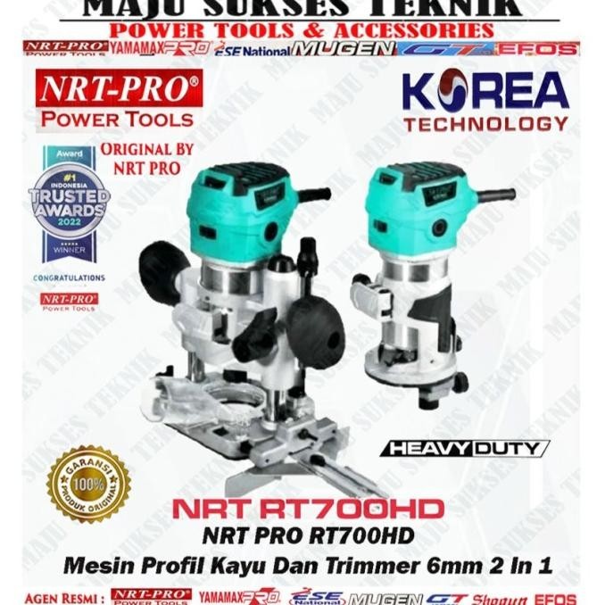 Jual Harga Promo NRT-PRO RT 700 HD Mesin Profil Kayu 6mm 2 In 1 Router ...