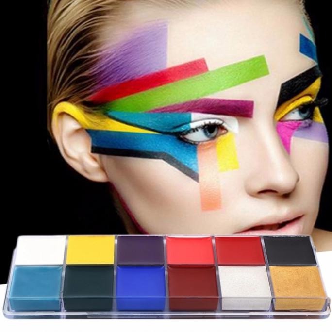 Jual Body face Painting 12 color face paint palette untuk pesta body ...