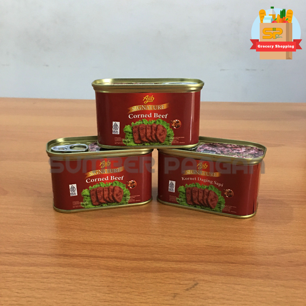 Jual Ajib Signature Kornet Daging Sapi 340 gr / Ajib Signature Kornet ...