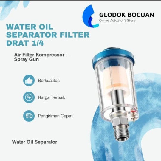 Jual 1/4" WATER OIL SEPARATOR FILTER / MINI AIR FILTER COMPRESSOR SPRAY ...