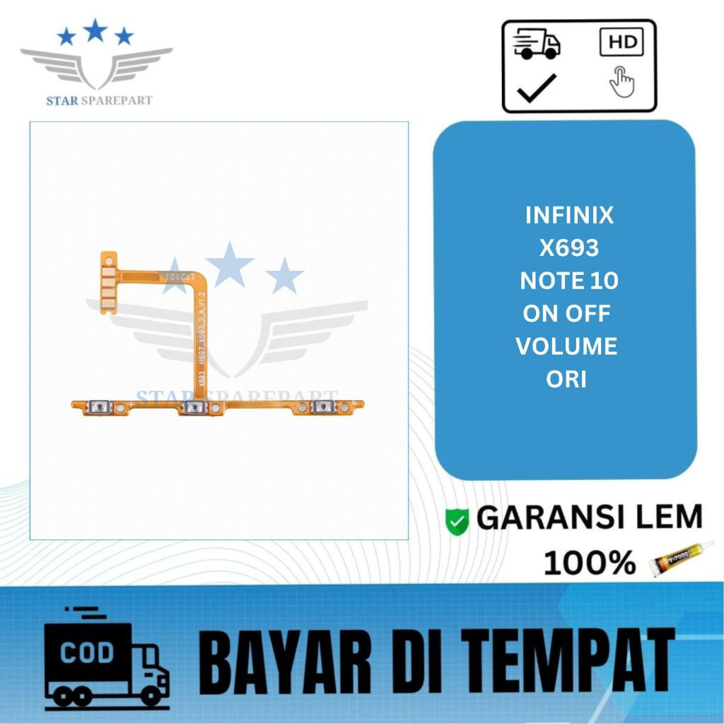 Jual FLEXIBEL INFINIX X693 + ON OFF + VOLUME ORI ( NOTE 10 ) | Shopee ...