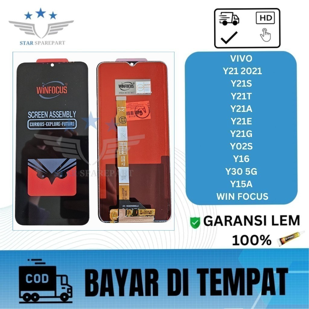 Jual LCD TOUCHSCREEN VIVO Y21 2021 / Y21S / Y21T / Y21A / Y21E / Y21G / Y02S / Y16 / Y30 5G ...