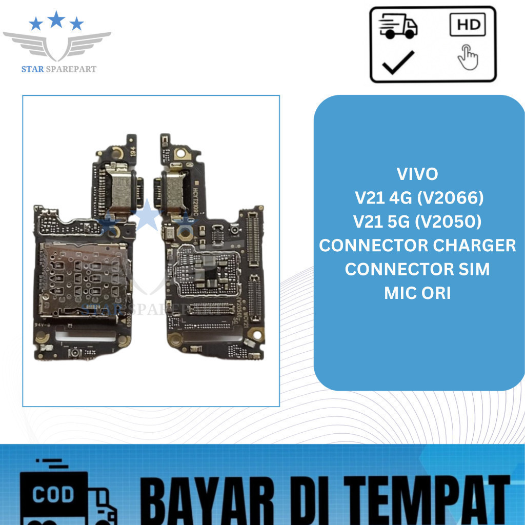 Jual FLEXIBEL VIVO V21 4G (V2066) / V21 5G (V2050) + CONNECTOR CHARGER ...