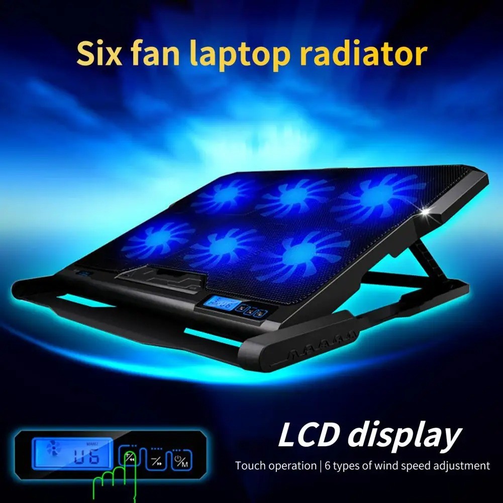Jual ICE COOREL Cooling Pad Laptop Cooler 2500RPM 6 Fan 15.6 Inch - K6 ...