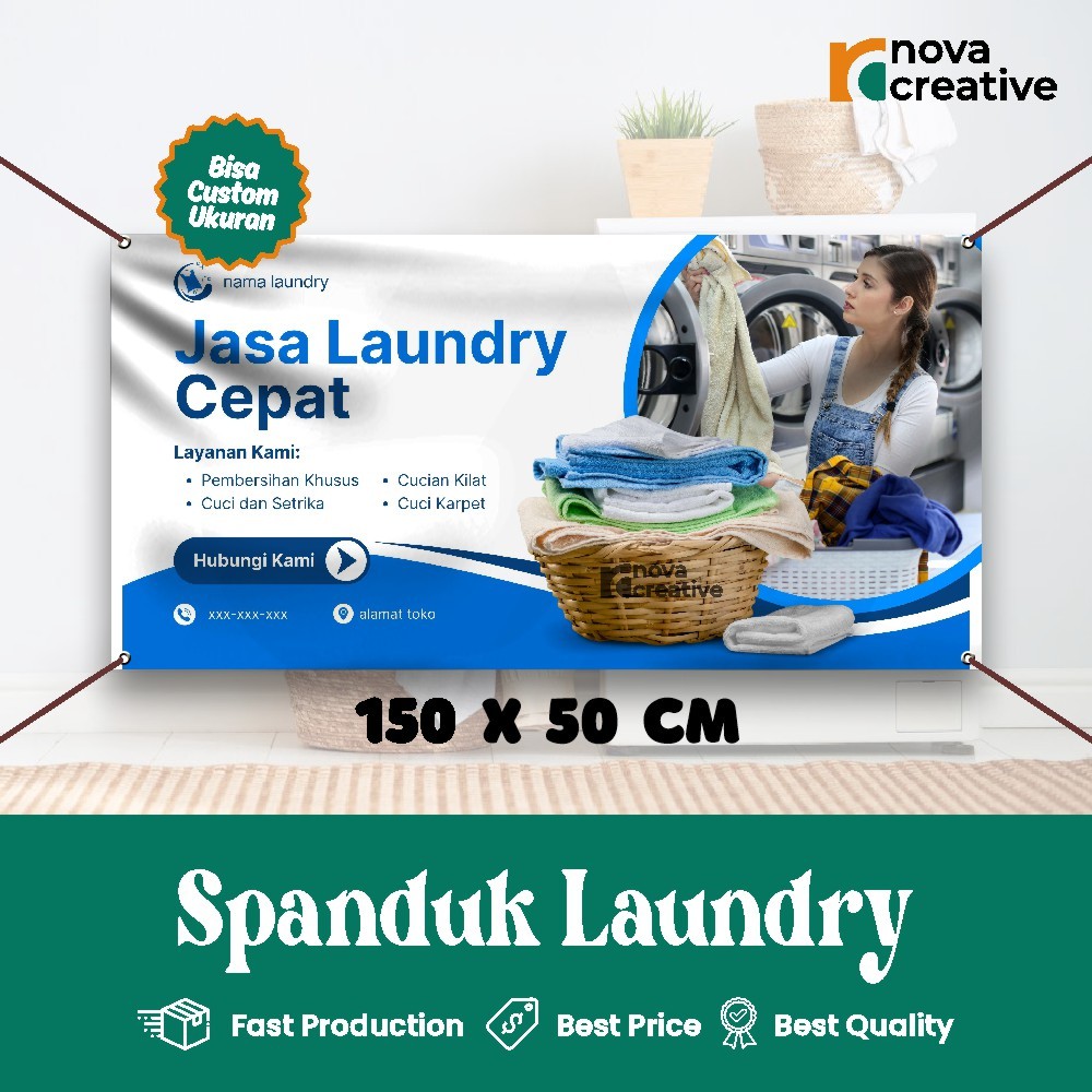 Jual Print Spanduk Laundry Antar Jemput Spanduk Custom Gratis Desain ...