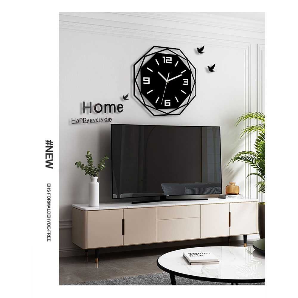 Jual VOSARREA Jam Dinding Bulat Quartz Creative Design Modern 30CM ...