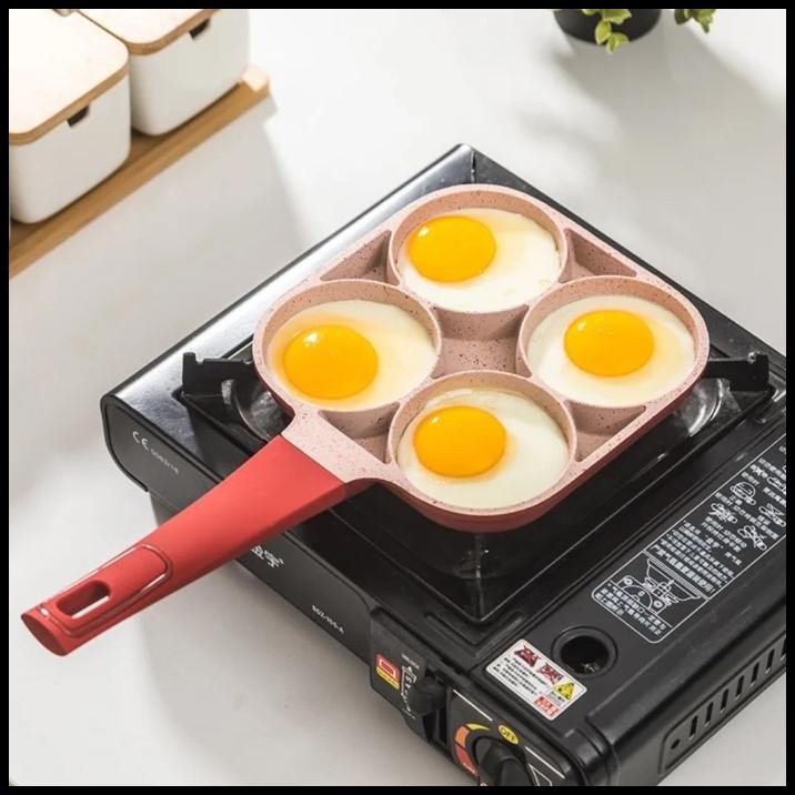 Jual 4 Hole Frying Pan Tamagoyaki Wajan Penggorengan Burger Telur ...