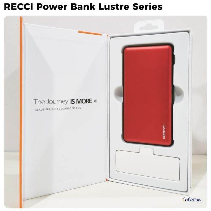 Jual RECCI Power Bank Lustre Wireless 10000mAh RL-10000WP Black ...