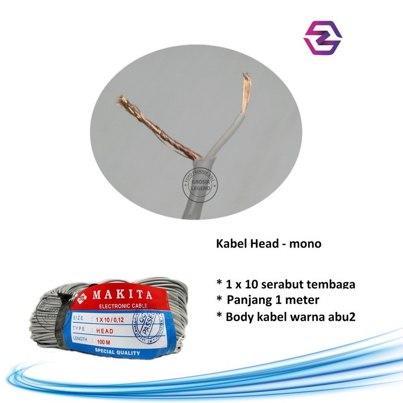 Jual Kabel head abserm mono 1x10 0.12mm 1 meter Makita | Shopee Indonesia