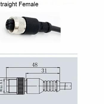 Jual Kabel Connector Konktor Sensor M12 4Pin Female Straight 2M Omron ...