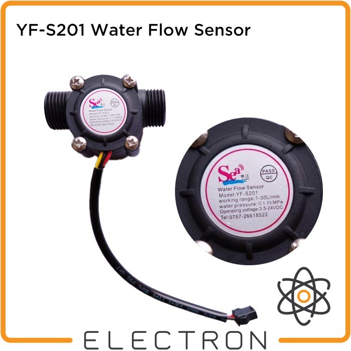 Jual YF-S201 Water Flow Sensor | Alat Ukur Aliran Air Drat Luar Ukuran ...