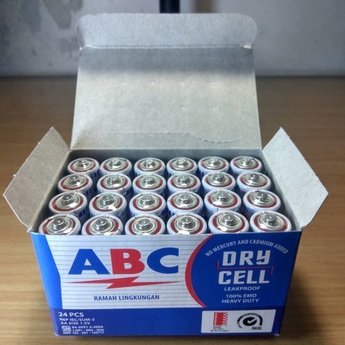 Jual ( 1 Lusin Isi 12 Pcs ) Baterai ABC AA Biru/ Battery ABC A2 Biru ...