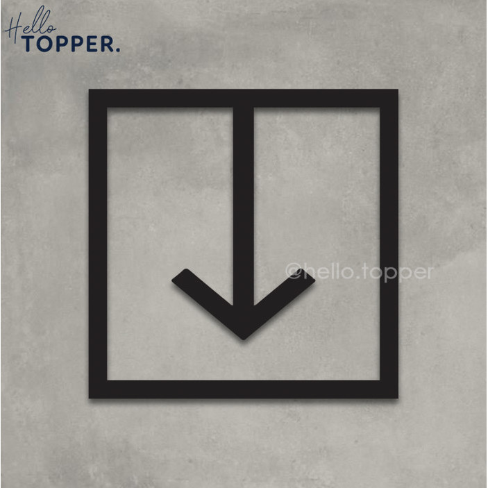 Jual Terlaris Arah Tanda Panah Lurus Petunjuk Signage Acrylic Sign ...