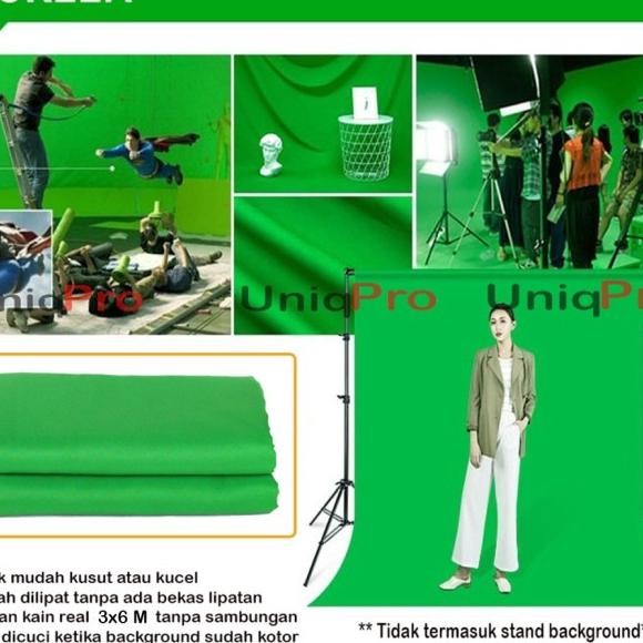 Jual Kain Baground Badrop Green Screen Hijau Studio Foto 3X6 M | Shopee ...