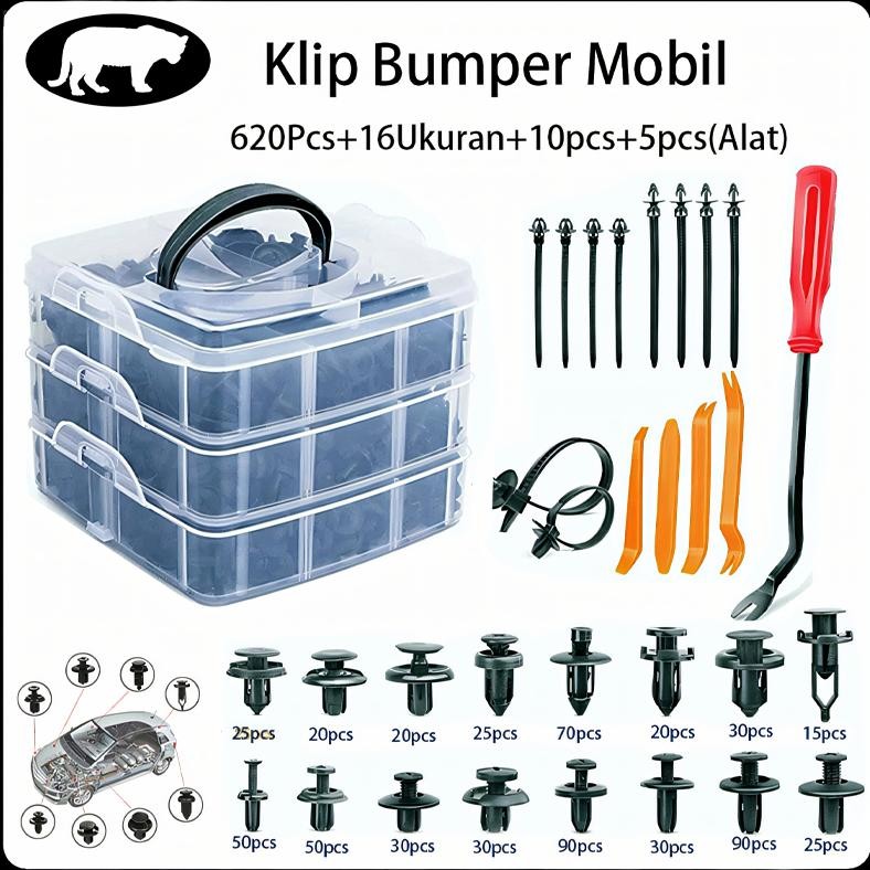 Jual Premium 620PcsKlip Bumper Mobil/Baut Rivet Mobil Baut Rivet Baut ...