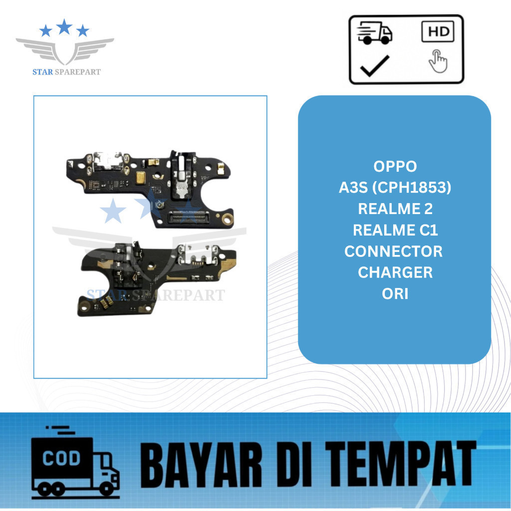 Jual FLEXIBEL OP A3S (CPH1853) / REALME 2 / REALME C1+ CONNECTOR CHARGER ORI | Shopee Indonesia