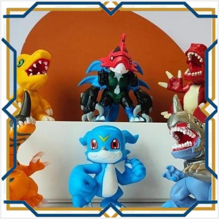 Jual [MIC] FIGURE DIGIMON ADVENTURE V-MON AGUMON METAL GREYMON SET ISI ...