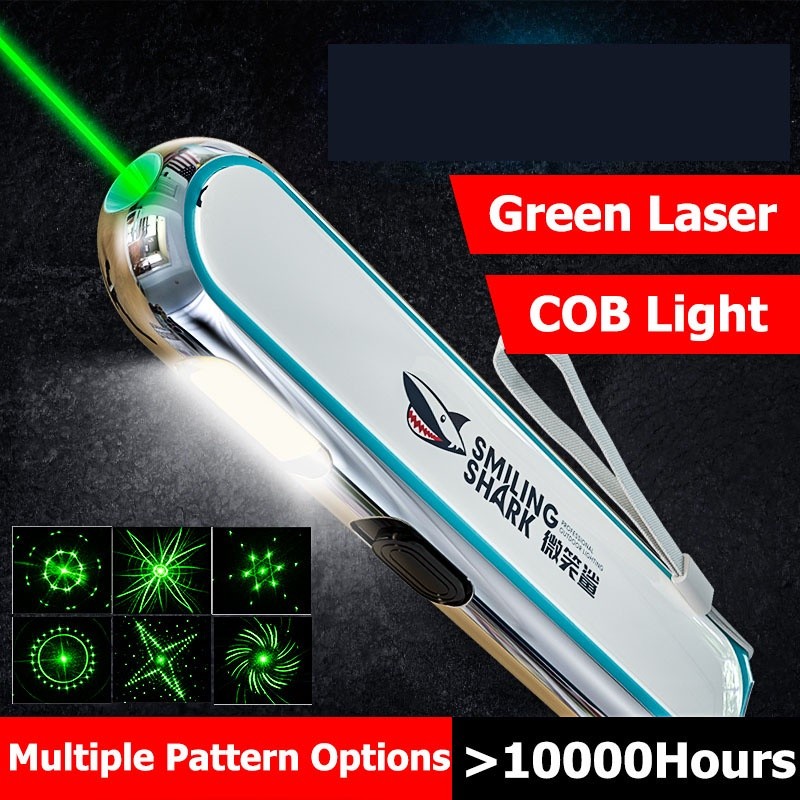Jual Smiling Shark Ls308 Green Laser Pointer Light Pen Usb Isi Ulang Senter COB Untuk Cat Play ...