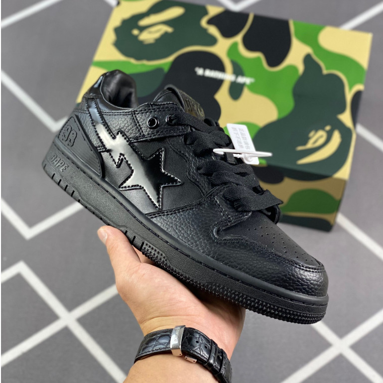 Jual Bape StaTo SK8 Sepatu Kasual Low-Top Hitam Rendah |47156213 ...