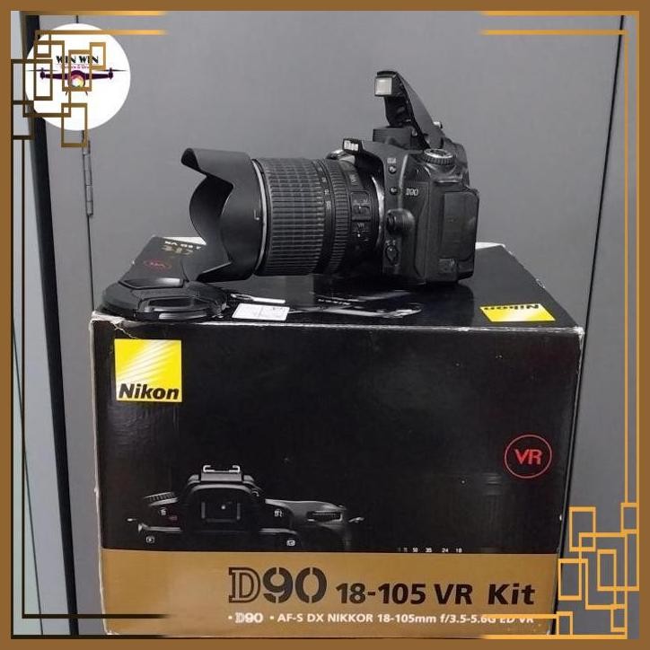 Jual [WIN] KAMERA CAMERA DSLR NIKON D90 LENSA KIT 18-105MM | Shopee ...