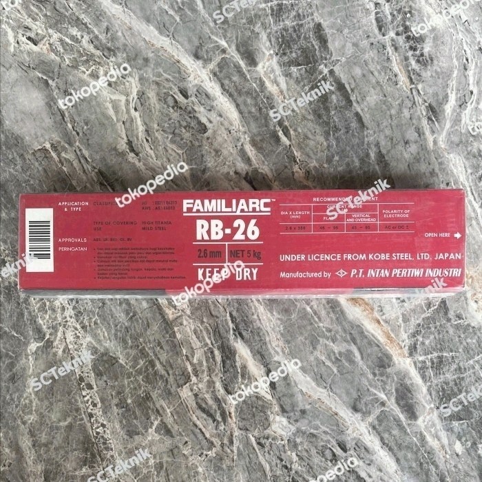 Jual Terlaris!! Kawat Las Kobe Steel Rb-26 2.6Mm Rb26 2.6Mm Rb 26 2,6 Mm Kobelco (5Kg) | Shopee ...